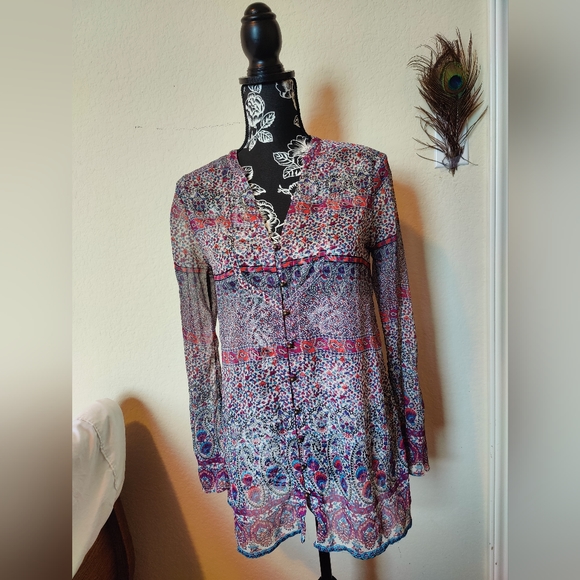 Converse | Tops | Vintage Converse One Star Sheer Colorful Boho Style ...